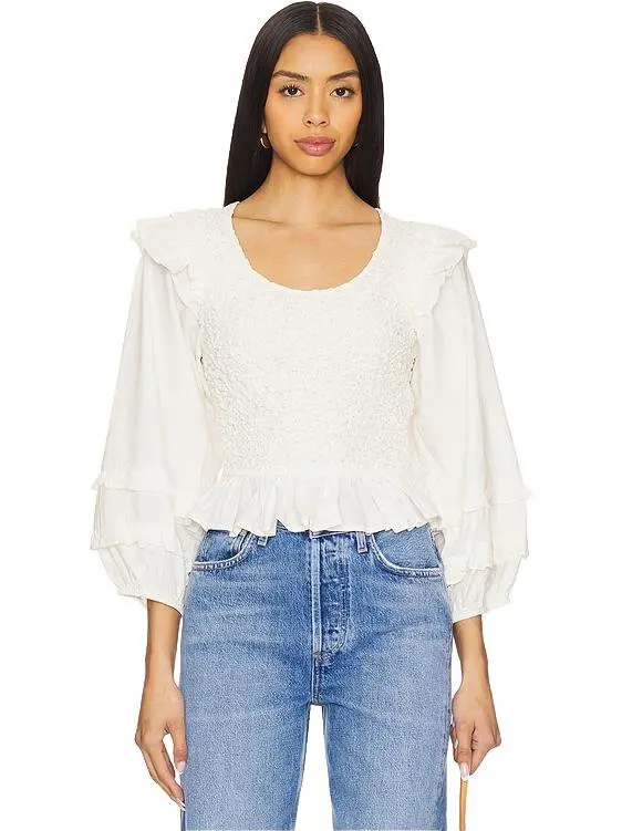 CLEOBELLA Veronika Blouse - Ivory