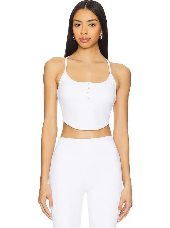 Beach Riot Joelle Cropped Top - White Waffle