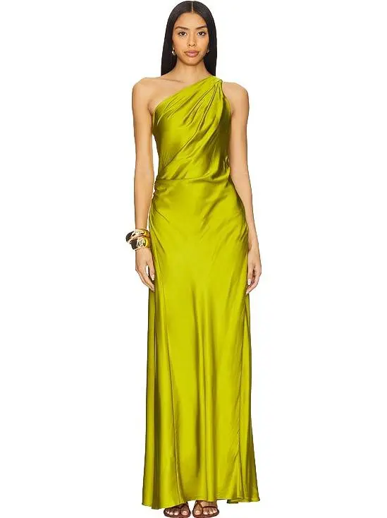A.L.C. Aster Gown - Green Amber