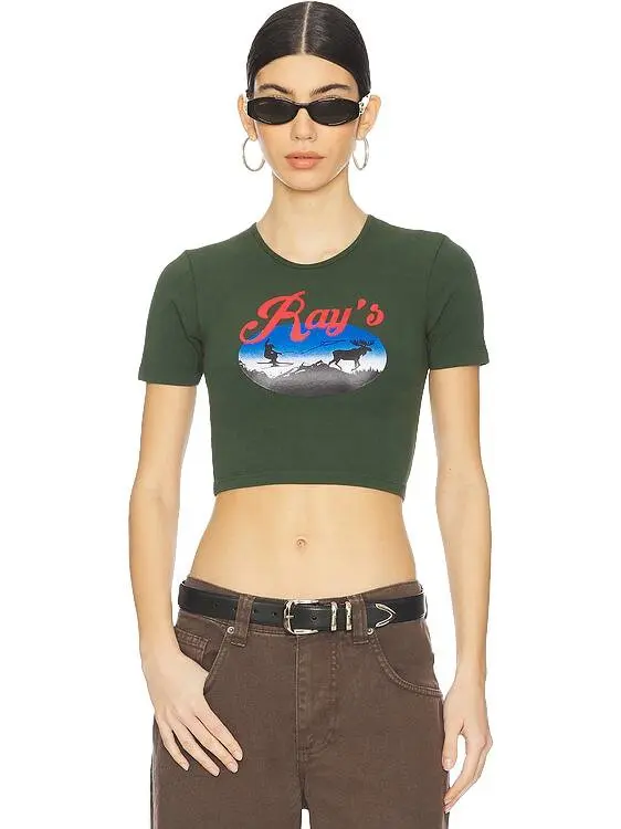 RAY'S X Ski Adventure Crop Top - Green