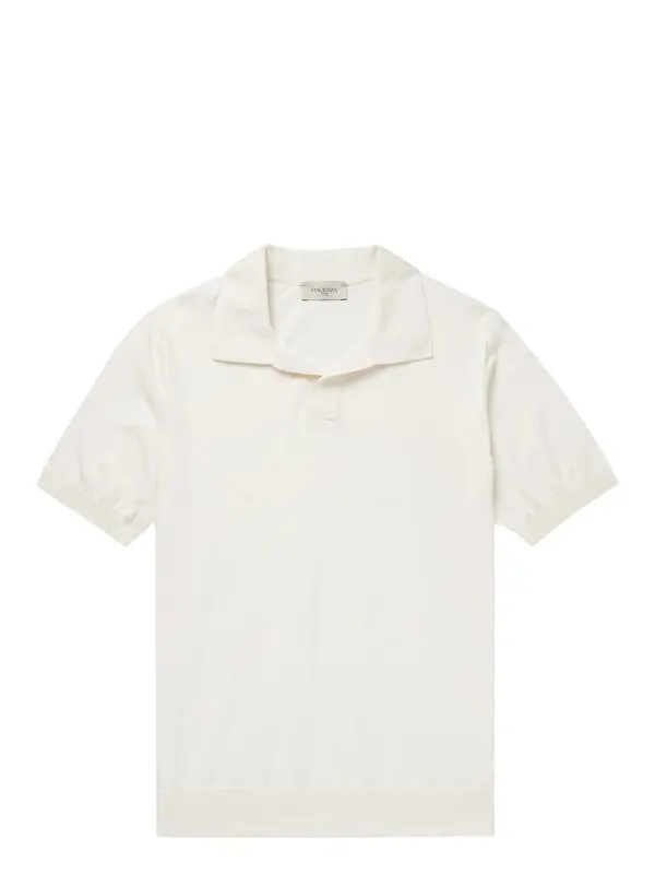 PIACENZA CASHMERE 1733 Cotton Polo Shirt - White
