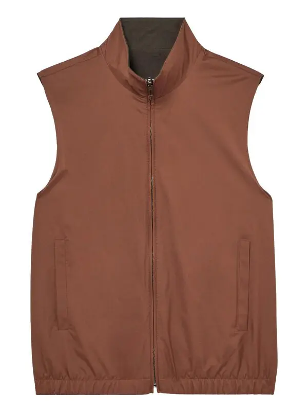 Loro Piana Slim-fit Reversible Gilet - Brown