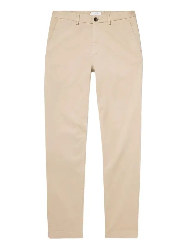 Mr P. Slim-fit Cotton-twill Chinos - Neutrals