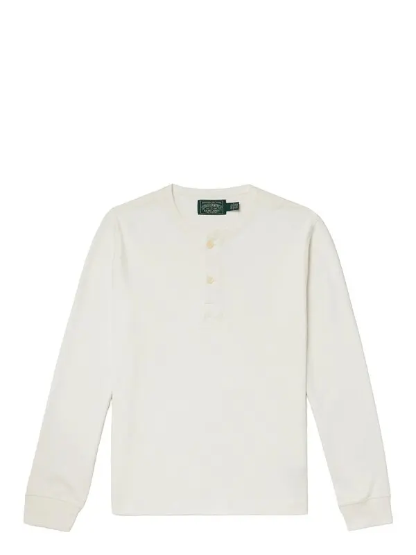Polo Ralph Lauren Polo Country Cotton-jersey Henley T-shirt - Neutrals
