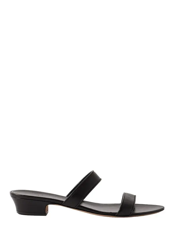 THE ROW Awar Leather Sandals - Black