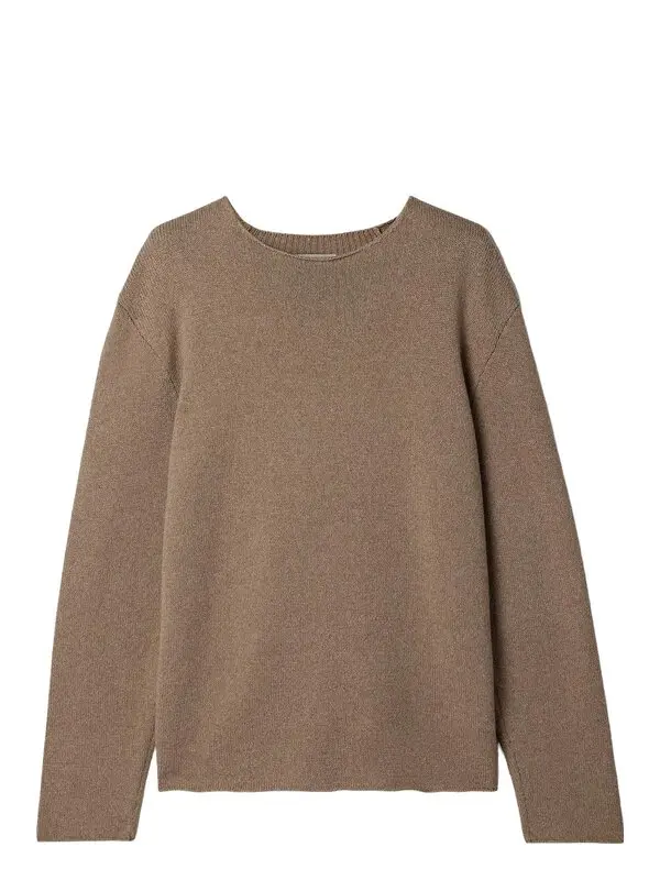 THE ROW Jhaio Cotton And Wool-blend Sweater - Brown