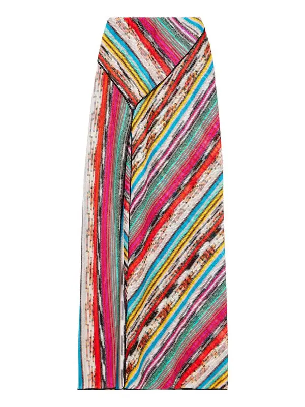 Missoni Striped Metallic Crochet-knit Maxi Skirt - Multi