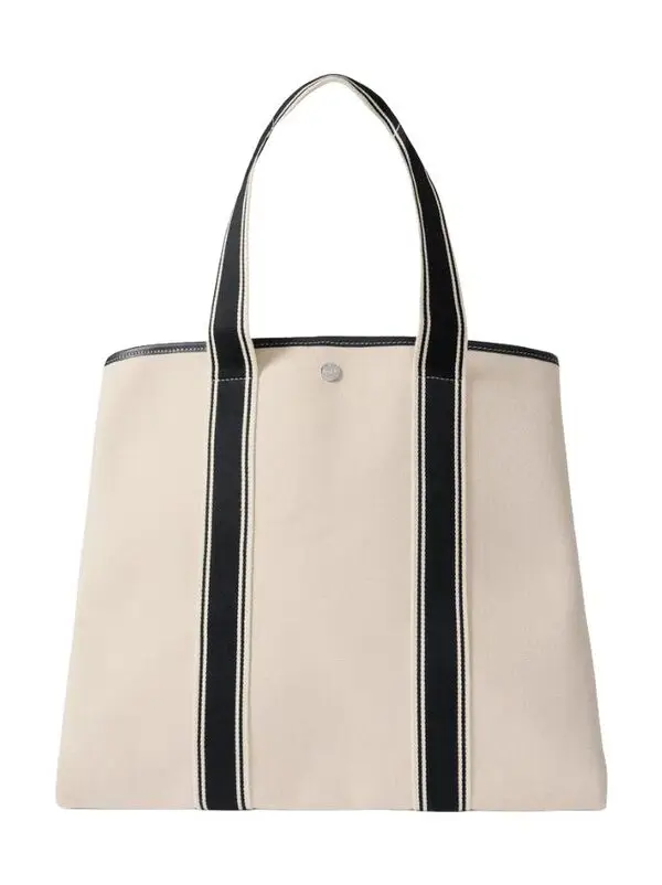 Rue De Verneuil Traversée Large Canvas Tote - White
