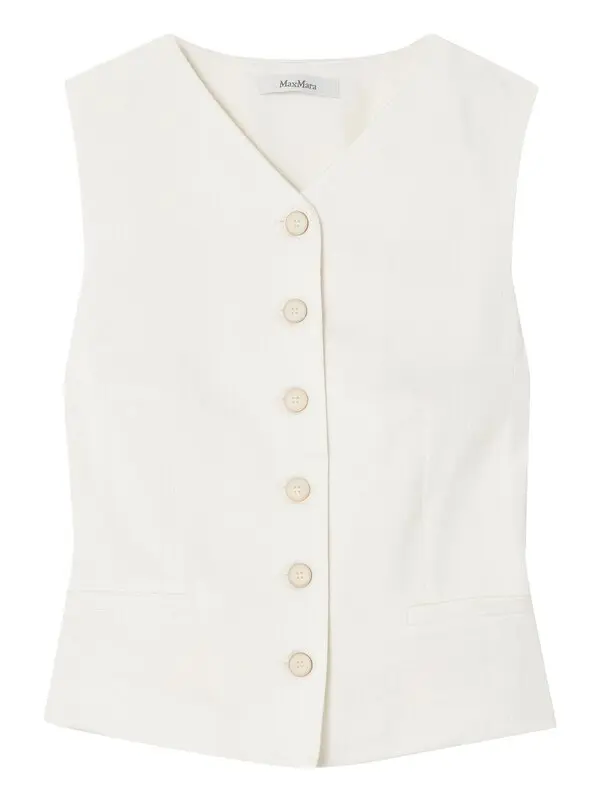 Max Mara Mirella Cotton Vest - White