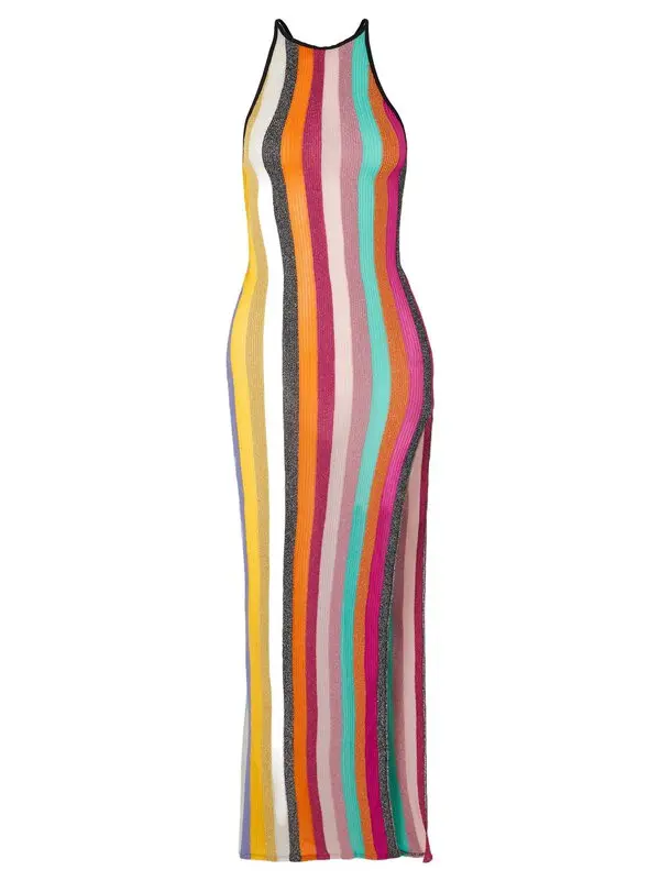 Missoni Striped Metallic Crochet-knit Maxi Dress - Multi