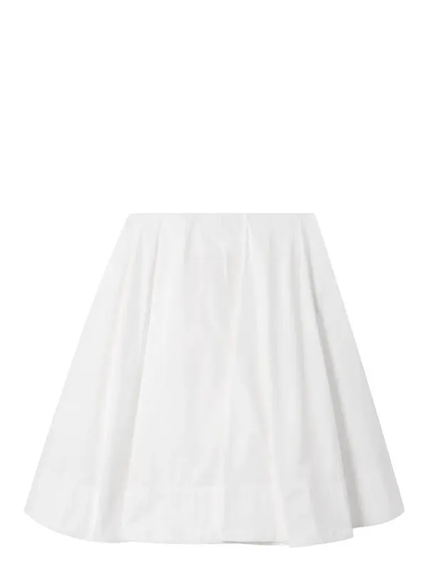 Jacquemus Salon Cotton-poplin Midi Skirt - White