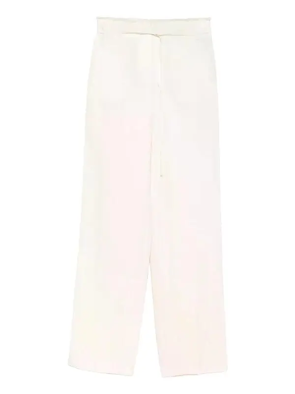 Patrizia Pepe Frayed Trousers - Neutrals