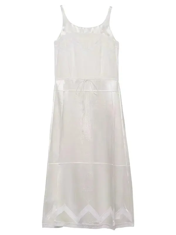 Prada Embroidered Midi Dress - White