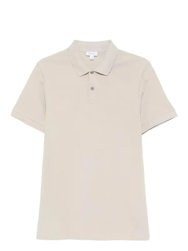 Sunspel Piqué Polo Shirt - Neutrals