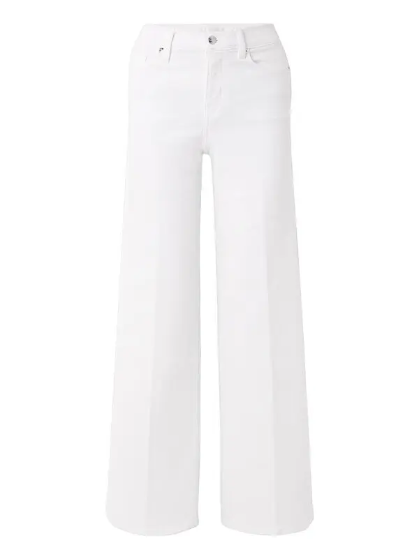 FRAME Le Slim Palazzo High-rise Wide-leg Jeans - White