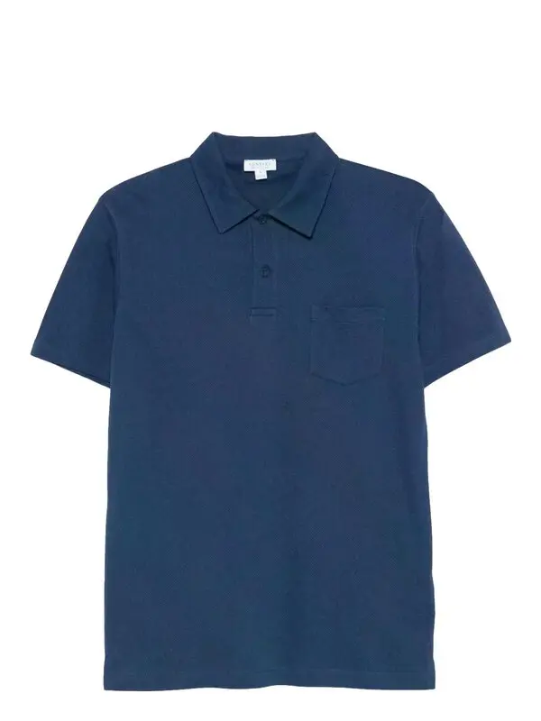 Sunspel Riviera Polo Shirt - Blue