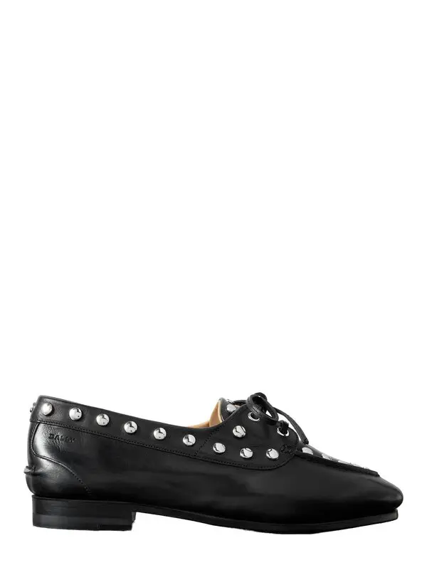 Bally Pathy Studded Leather Loafers - Black