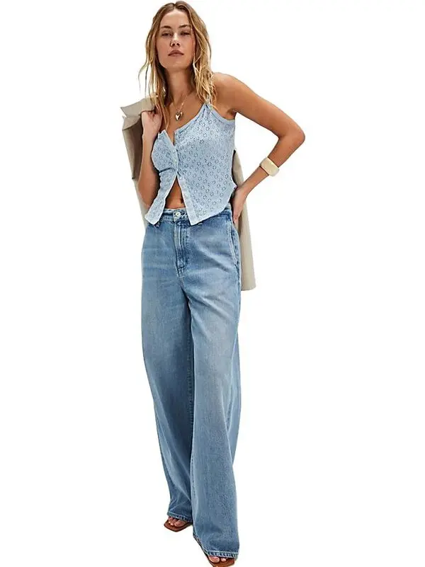 Citizens Of Humanity Ayla Polish Wide-leg Jeans - Chalice