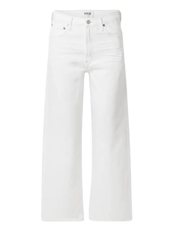AGOLDE Ren High-rise Wide-leg Jeans - White