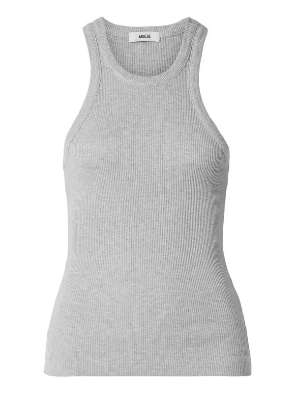 AGOLDE Rayne Ribbed Tank - Gray