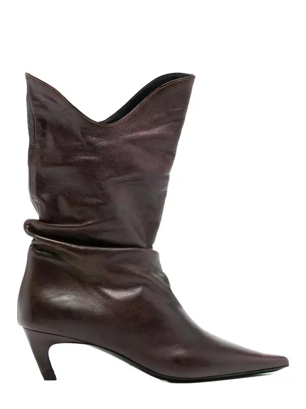 REJINA PYO 60mm Slouchy Boots - Brown