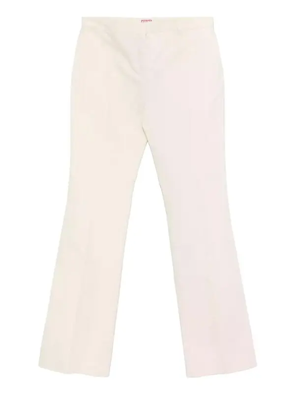 Kenzo Flared Cotton Trousers - Neutrals