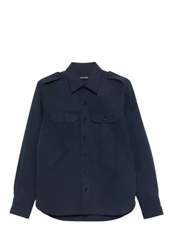 TOM FORD Poplin Shirt - Blue