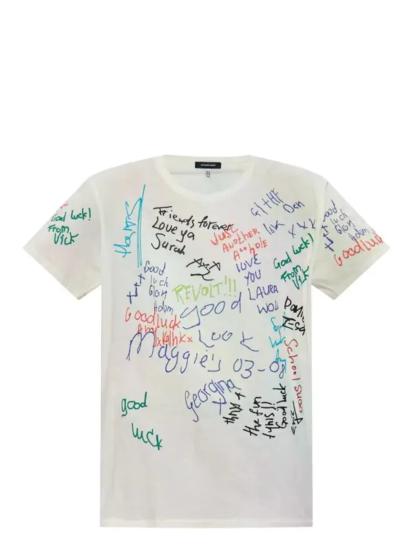 R13 Text-print T-shirt - White