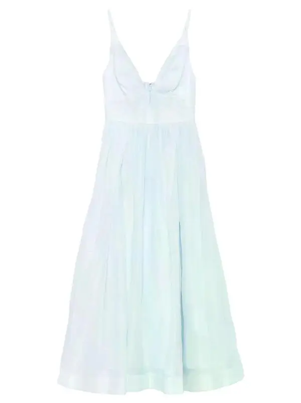 Zimmermann Illuminate V-neck Midi Dress - Blue