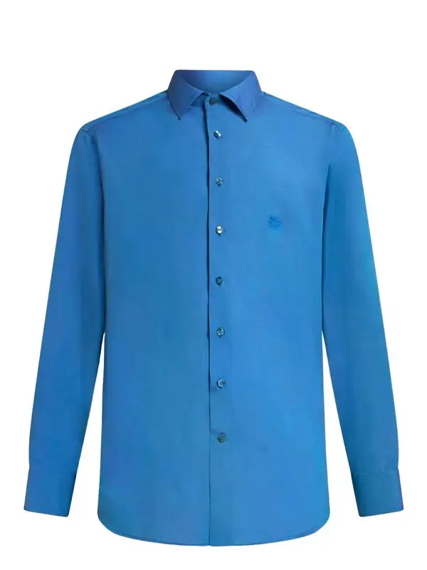 Etro Logo-embroidered Shirt - Blue
