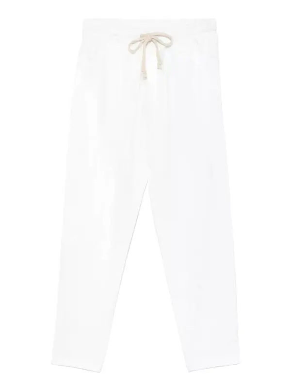 Eleventy Vertical-seamed Track Pants - White