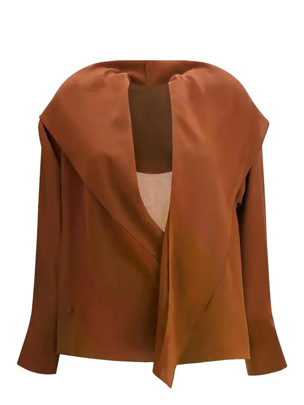 PETAR PETROV Hooded Blouse - Brown