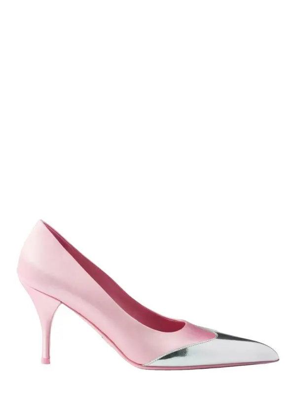 Prada 85mm Satin Pumps - Pink