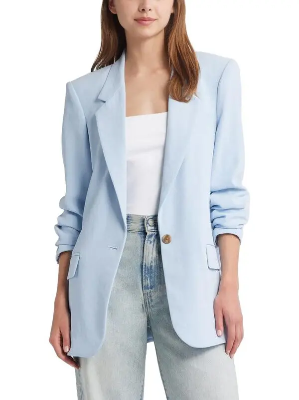 OPEN EDIT The Curator Relaxed Blazer - Blue Subdued