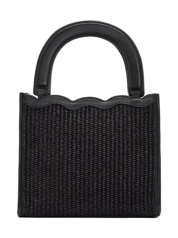REFORMATION Emma Mini Raffia Bag - Black