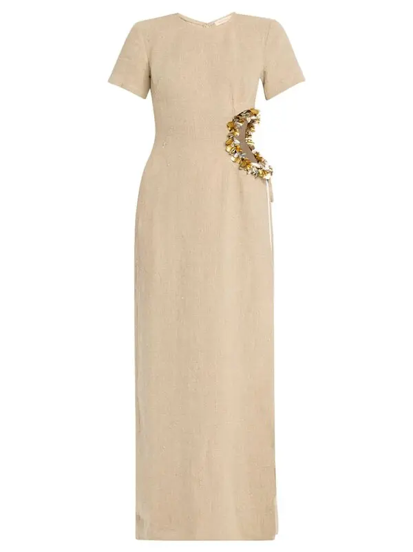 DIOTIMA Seaford Linen Evening Dress - Beige