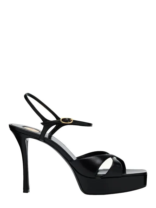 CHRISTIAN LOUBOUTIN 80mm Miss Z Leather Slingback Sandals - Blush