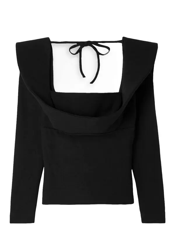 Rosie Assoulin Charlie's Bib Open-back Top - Black