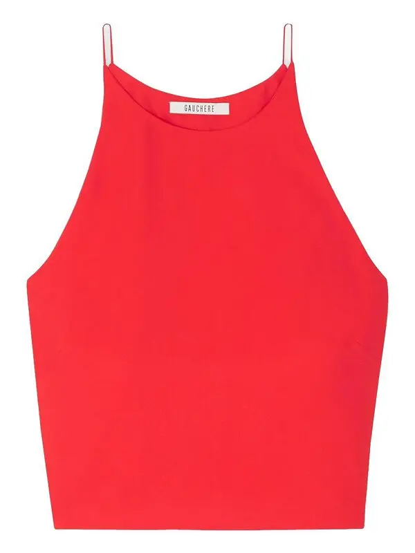 Gauchere Cropped Twill Camisole - Red