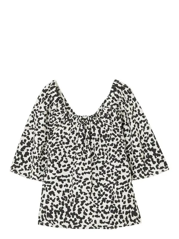 Mother Of Pearl Etta Printed Blouse - Black