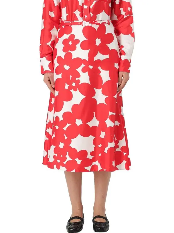 Marni Printed Skirt - Red