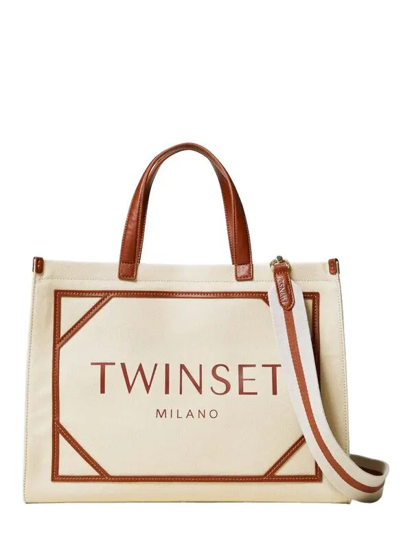 TWINSET Tote Bag - Beige