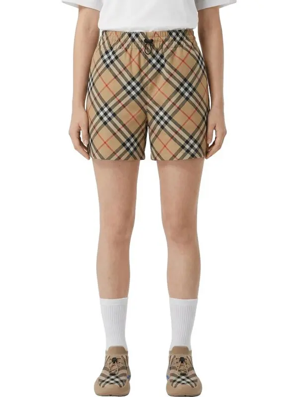 Burberry Plaid Shorts - Beige