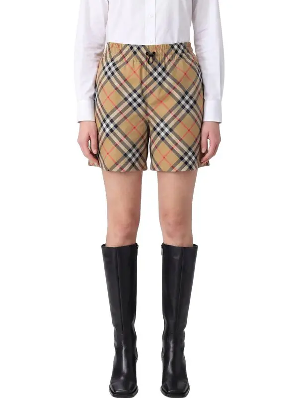 Burberry Plaid Shorts - Sand