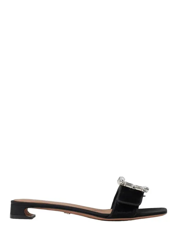 Dolce & Gabbana Embellished Flat Sandals - Black