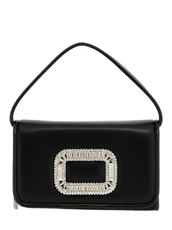 ROGER VIVIER Embellished Clasp Mini Bag - Black