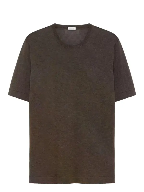 Caruso Short-sleeves Cotton T-shirt - Brown