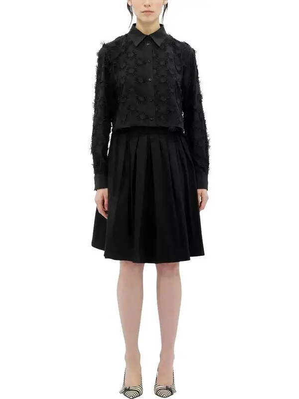 MSGM Stretch-cotton Skirt - Black