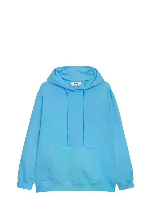 MSGM Logo-print Hoodie - Blue