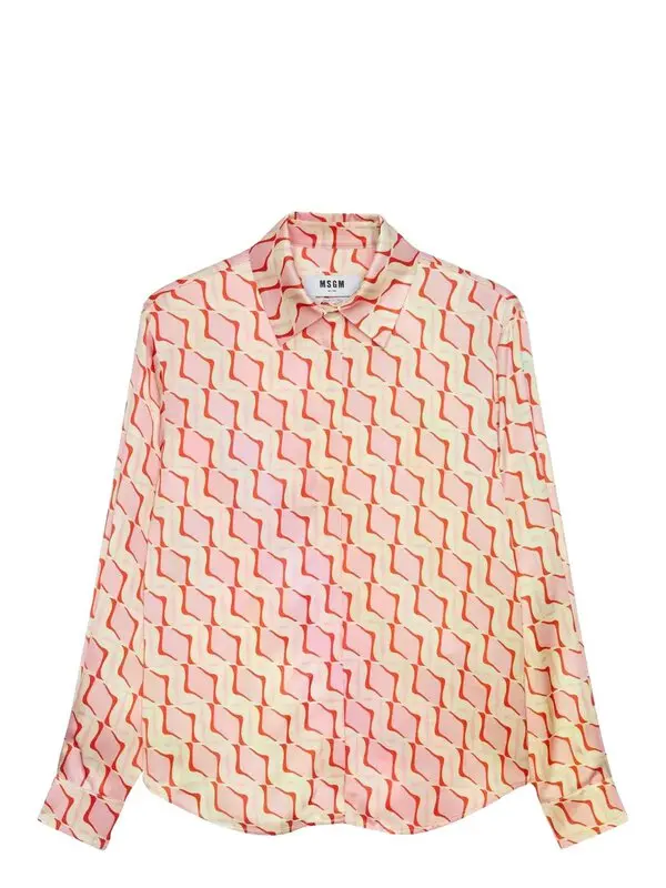 MSGM Printed Shirt - Pink